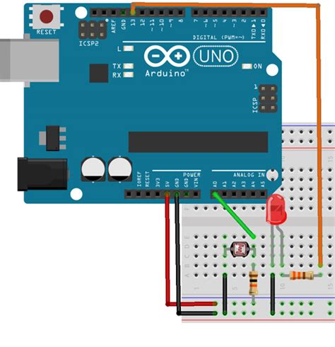 sensor de luminosidade ldr acionando lâmpada com arduino