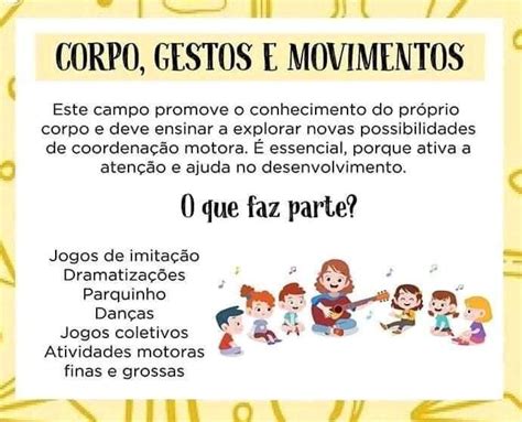 Ver e Fazer Atividades Pedagógicas OS CINCO CAMPOS DE EXPERIÊNCIA DA