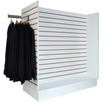 GONDOLA SLATWALL MERCHANDISER WHITE Detroit Store Fixture Co
