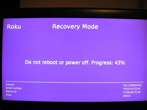 solved roku 3800x now always powers up in recovery mode roku community