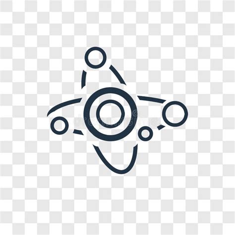 Icono Linear Del Vector Del Concepto De La Sistema Solar Aislado En