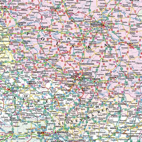 MAPA ŚCIENNA EUROPY POLITYCZNO DROGOWA 1 4 300 000