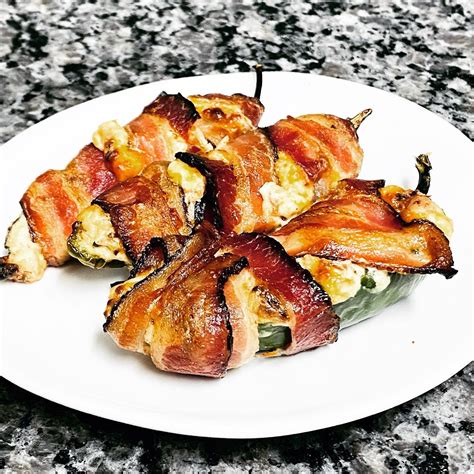 Super Bowl snacks bacon wrapped jalapeño poppers with bacon burnt ends