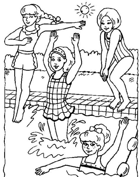 Desenhos De Piscina Para Colorir Pintar E Imprimir Colorironline
