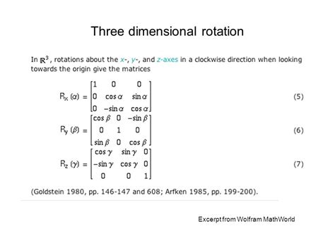 fmri biological basis and experiment design lecture 20 motion compensation rotation matrices