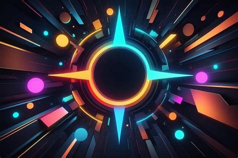 Las Formas Geom Tricas Luminosas De Colores Crean Un Fondo D Abstracto