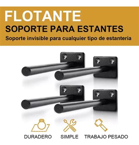 Mensula Invisible Oculta Repisa Flotante Pzs Cm Negro En Venta En