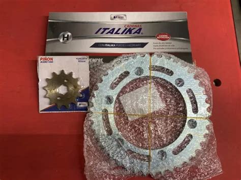 Kit Sprocket Originales Italika Dm150 Roja Meses Sin Intereses