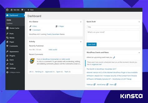 Qué es el Panel de administración de WordPress Descripción general y
