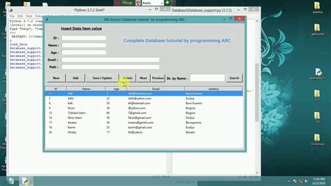 tk tcl load ms access data to treeview widgets youtube