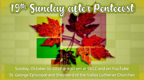 Nineteenth Sunday After Pentecost Hybrid Worship Youtube