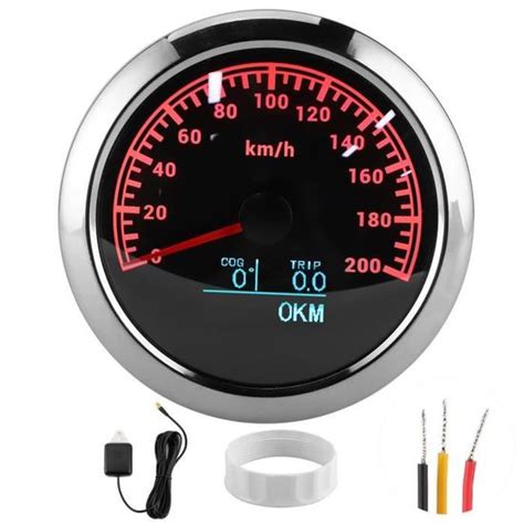 Akozon compteur kilométrique de bateau Compteur de vitesse GPS 85 mm
