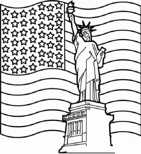 Dibujos De La Bandera De Estados Unidos Para Colorear Descargar E