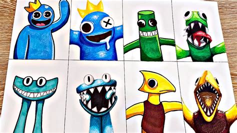 DRAWING Roblox Rainbow Friends Chapter 2 All Jumpscares ALL NEW