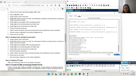 4 5 2 Lab Implement Inter VLAN Routing YouTube