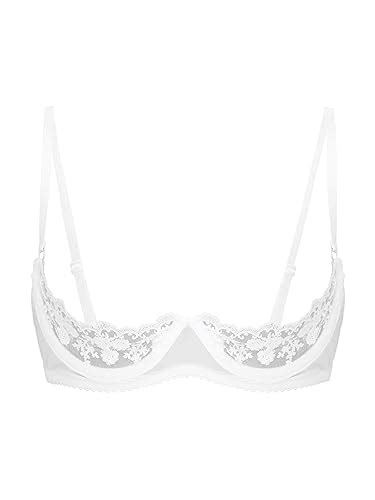 Alvivi Women S Sexy See Through Shelf Bra Adjustable Underwired Push Up