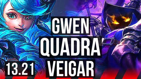 GWEN Vs VEIGAR TOP Quadra 66 Winrate Legendary TR Master 13