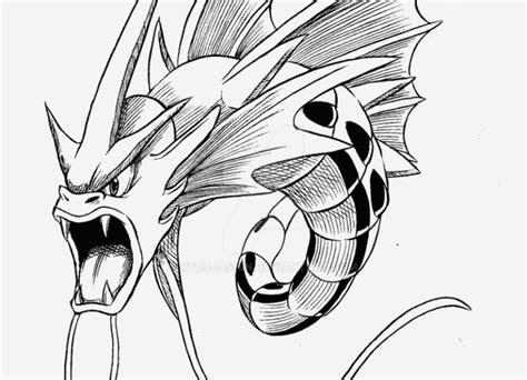 Pokemon Gyarados Coloring Pages Sketch Coloring Page