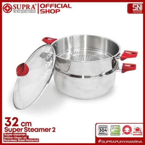 Jual Panci Sarangan Steamer Supra Kukusan Susun 2 32 Cm Stainless