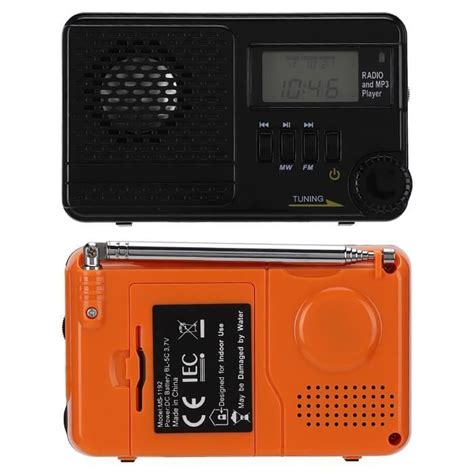 Qiilu Radio Portable Multifonction avec Haut parleur Intégré