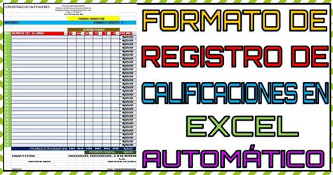 Plantilla Excel De Calificaciones De Alumno Descarga Gratis Hot Sex