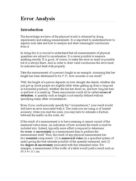 error analysis pdf significant figures observational error