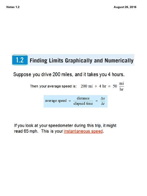 notes 1 2 finding limits graphically and numerically pdf pdf teaching mathematics