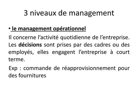 PPT Management stratégique et management opérationnel PowerPoint