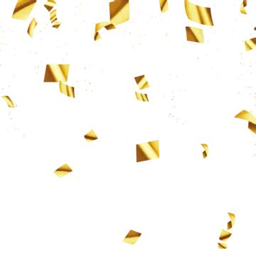 Gold Confetti Ceremonial Party Opening PNG Transparent Clipart Image