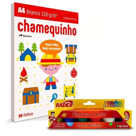 Papel Sulfite Branco A4 120g 210mmx297mm Chamequinho Tinta Para