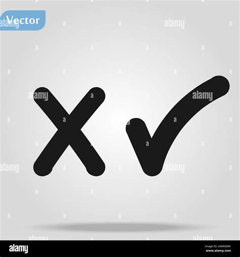 Right And Wrong Mark Vector EPS 10 Great For Any Use Cross Check Mark