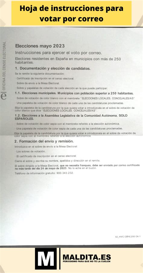 Cuáles son los mecanismos de seguridad del voto por correo en España