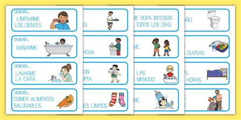 Tarjetas Como cuidar de mí misma o Hecho por educadores
