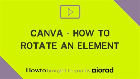 Canva How To Rotate An Element YouTube