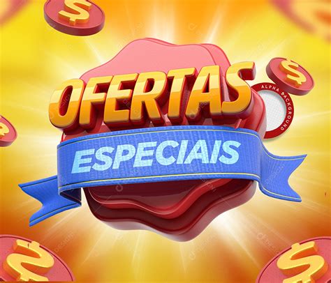 Selo 3D Para Composição Ofertas Especiais PSD download Designi