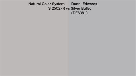 Natural Color System S 2502 R Vs Dunn Edwards Silver Bullet DE6381