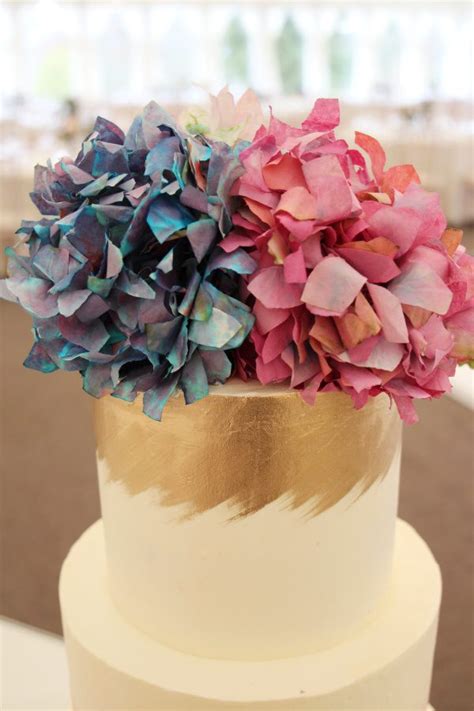 Ombre Buttercream Wedding Cake With Silk Flowers No W127 Creative Cakes