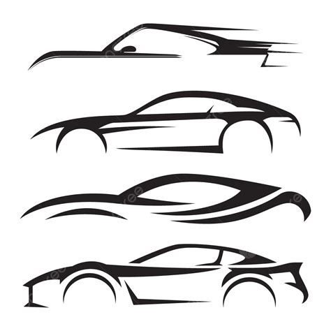 Coleção De Logotipos De Silhueta De Carro Vetor PNG Logotipo Do Carro