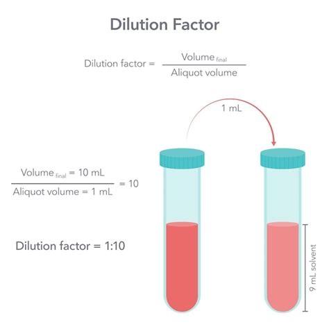 Formule Du Facteur De Dilution Illustration Vectorielle Scientifique
