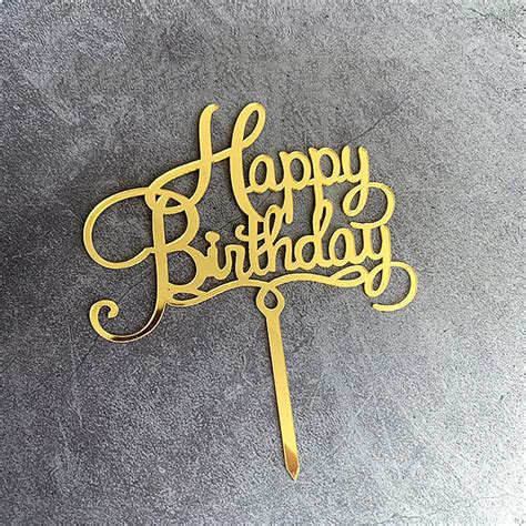 feliz Decoración de cumpleaños chica acrílico Primeros de la torta