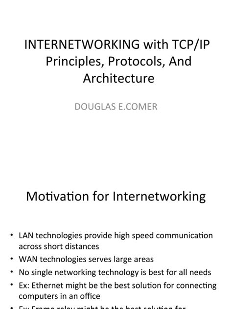 internetworking with tcp ip principles protocols and architecture pdf internet protocol