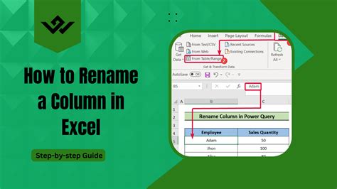 how to rename a column in excel step by step guide earn and excel