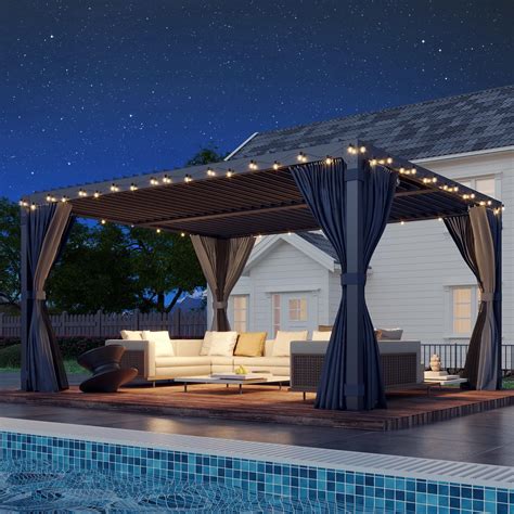 Amazon EROMMY Louvered Pergola 10x12 Outdoor Hard Top Pergola With