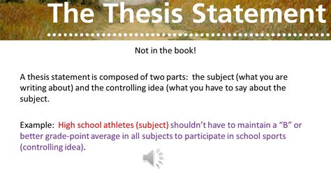 Video Thesis Statement 1 YouTube