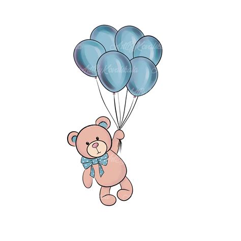 Teddy Bear Clipart Bear Png Baby Bear Png Baby Shower Boy Etsy