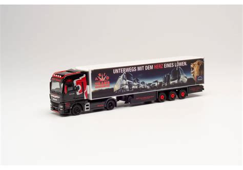 Herpa MAN TGX XXL Euro 6c Kühlkoffer Sattelzug Trio Trans MAN 311007