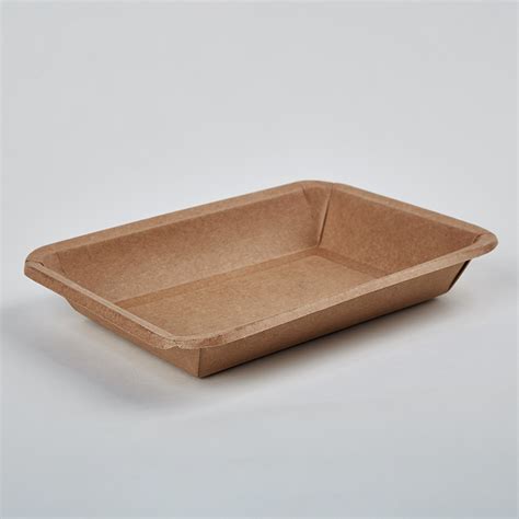 Custom Disposable Recyclable Bamboo Food Fresh Paper Tray Bulk