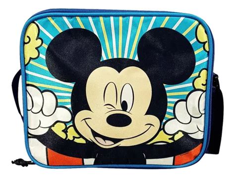 Bolso Lonchera Térmica Mickey Mouse 22 Cm Colegio Escolar MercadoLibre