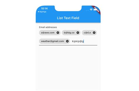 A Flutter Text Input Widget For Visually Typing Separated Lists Such