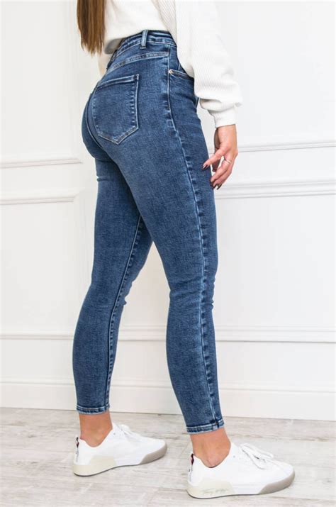Spodnie Jeansowe Skinny Z Wysokim Stanem Plus Size Olika